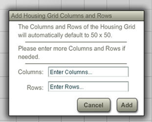 Housing Dashboard Designer - Creating a Grid